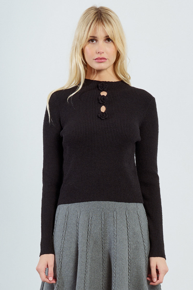 Black Keyhole Sweater – Simple Good