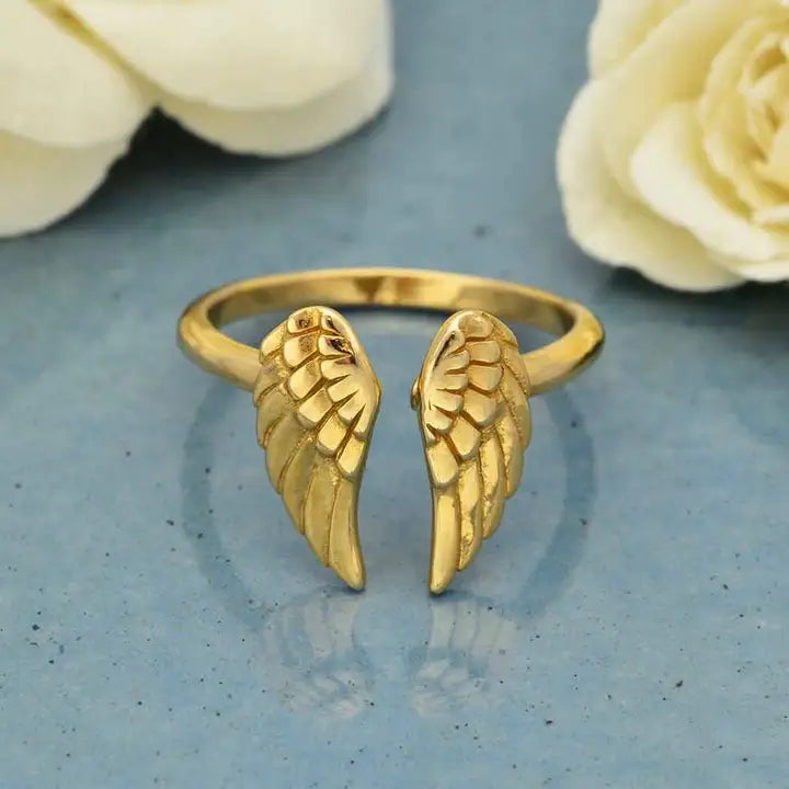 Adjustable Angel Wings Ring Simple Good